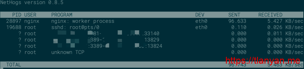Linux查看网络流量 - tlanyan