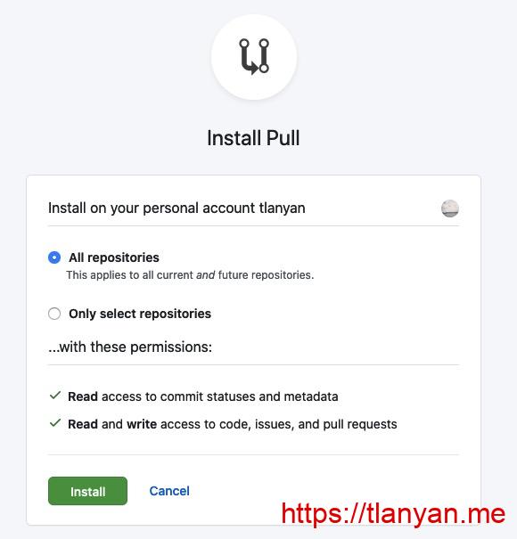 使用pull app保持Fork代码在最新状态 - tlanyan